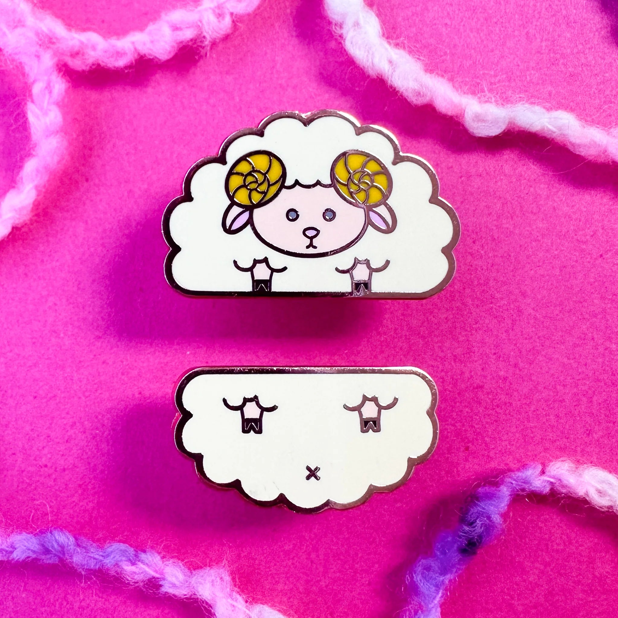 Kitty with a Cupcake - Pride Pals Enamel Pins – Silver Lining Yarns
